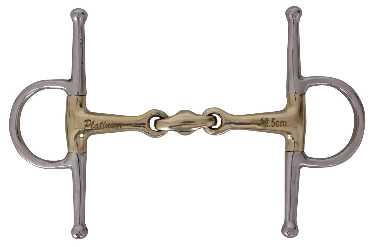 Platinum German Silver Double jointed Full Cheek Eggbutt Bit with Loze – Summit Grains and Saddlery