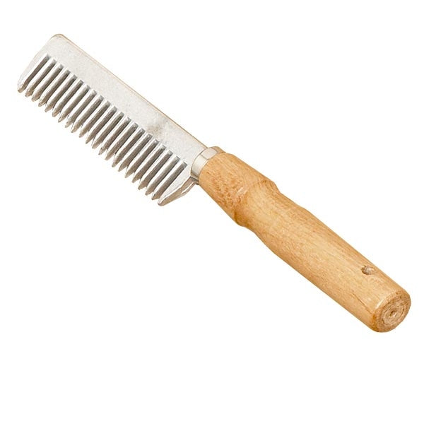 Mane Comb with Wooden Handle – Summit Grains and Saddlery